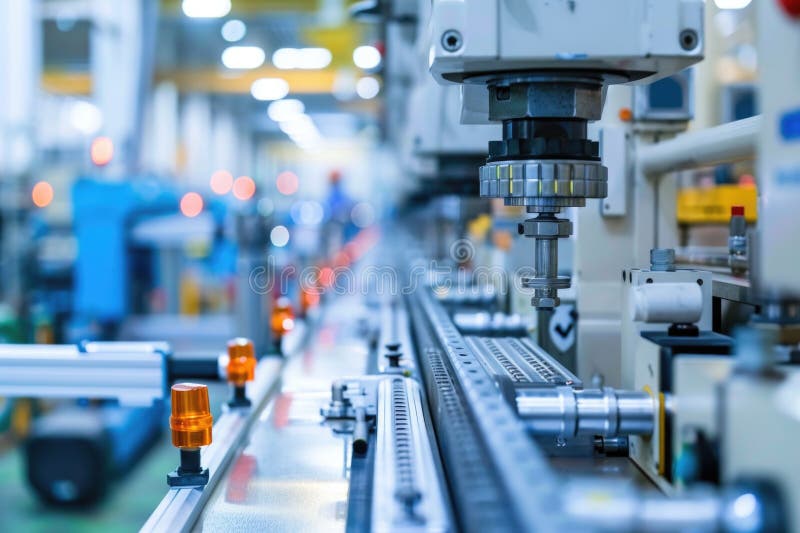 A Machine Operating in a Factory Setting Stock Image - Image of ...