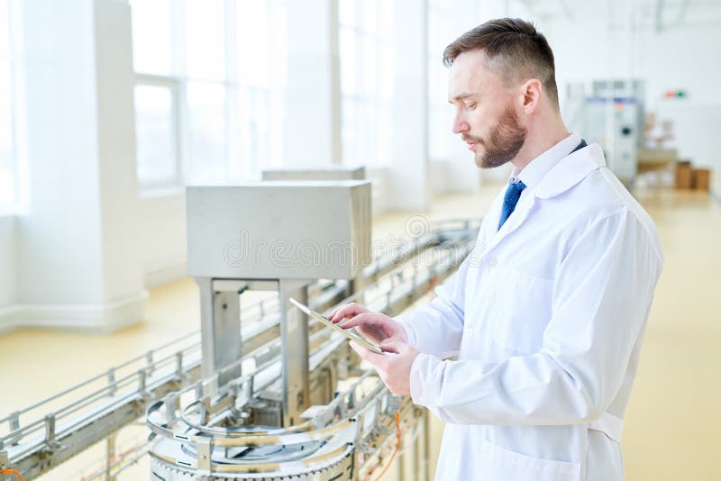 Machine Operator Concentrated on Work Stock Image - Image of business ...