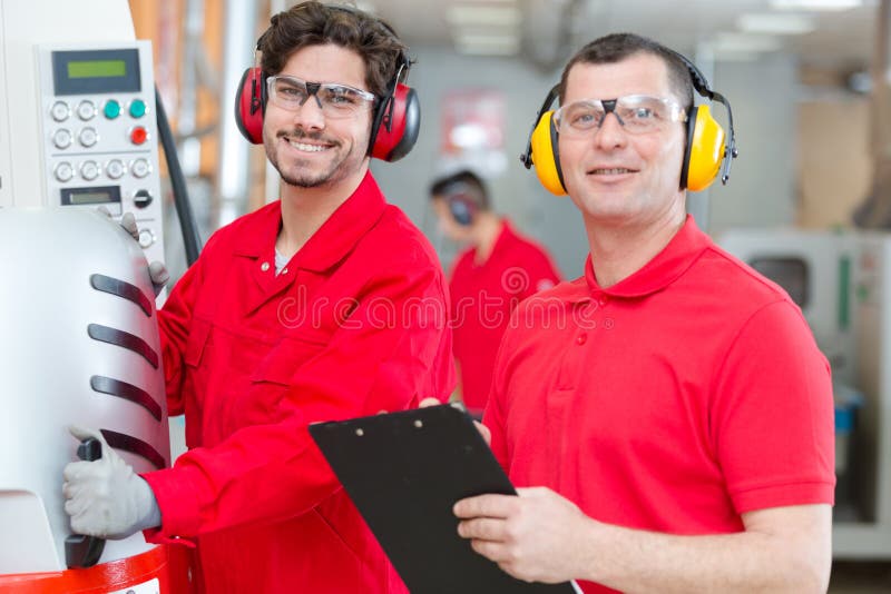 Machine Operator Engineer Smiling and Posing Stock Photo - Image of ...