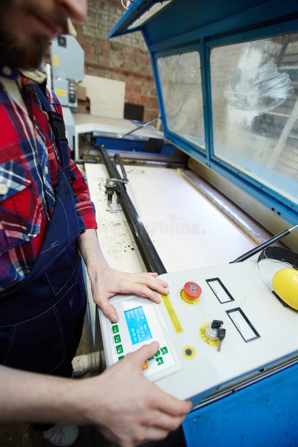 Machine Operator in Factory Stock Image - Image of machinery, buttons ...