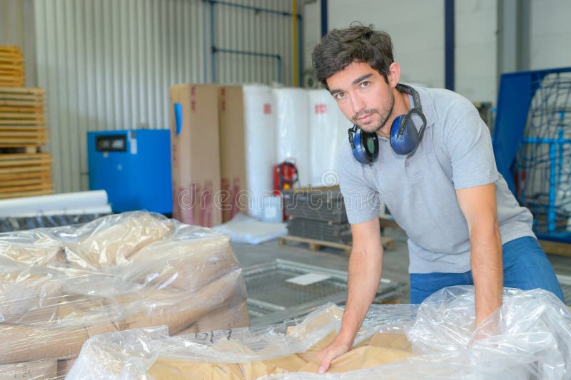 Machine Operator Packaging Factory Worker Stock Photo - Image of ...