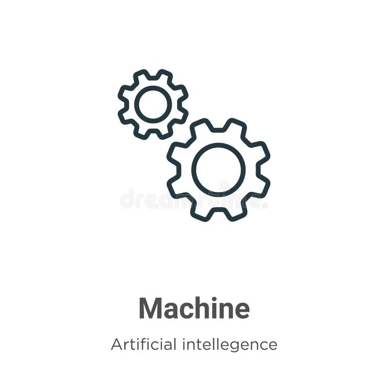 Machine Outline Vector Icon. Thin Line Black Machine Icon, Flat Vector ...