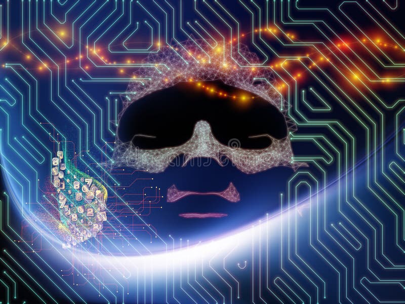 Machine Over Mind stock illustration. Illustration of theory - 209035958