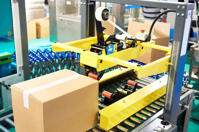 Machine for Packing Cardboard Boxes Stock Image - Image of cardboard ...