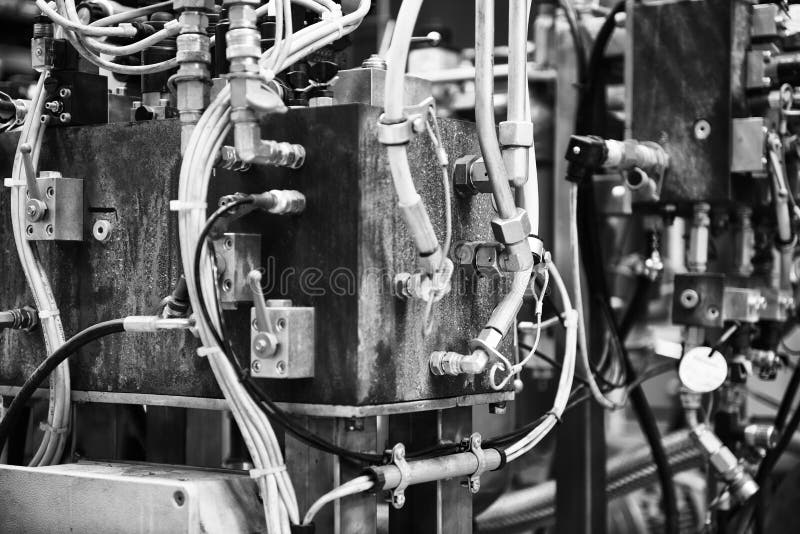 Machine part on factory stock image. Image of machining - 49731971