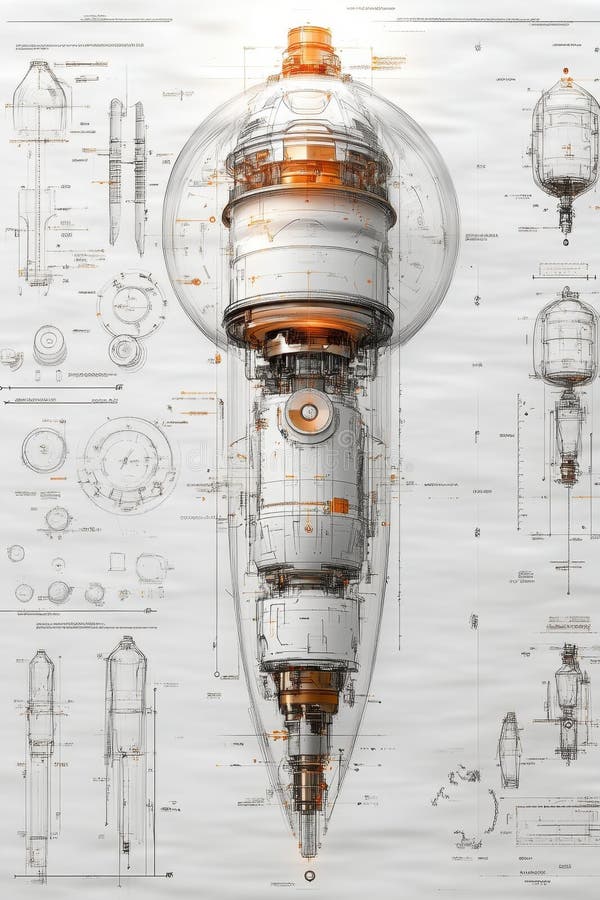 Machine Part Sketch , Machine Part Drawing . Illustration Stock Photo ...