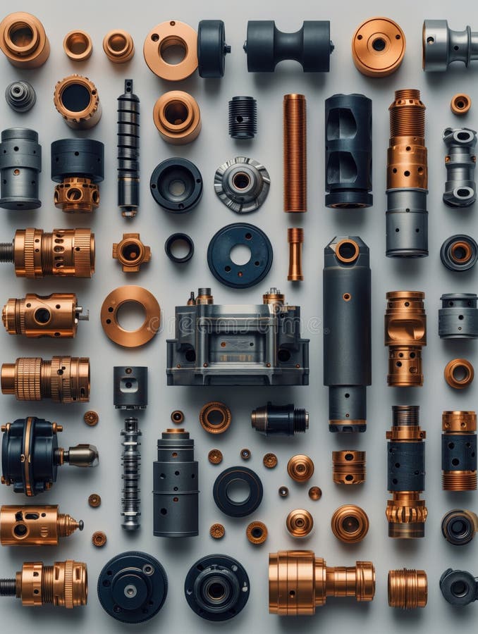 Machine Parts Assorted Background Stock Illustration - Illustration of ...