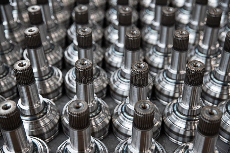 Machine Parts. Axles on a Factory Stack Stock Photo - Image of axle ...