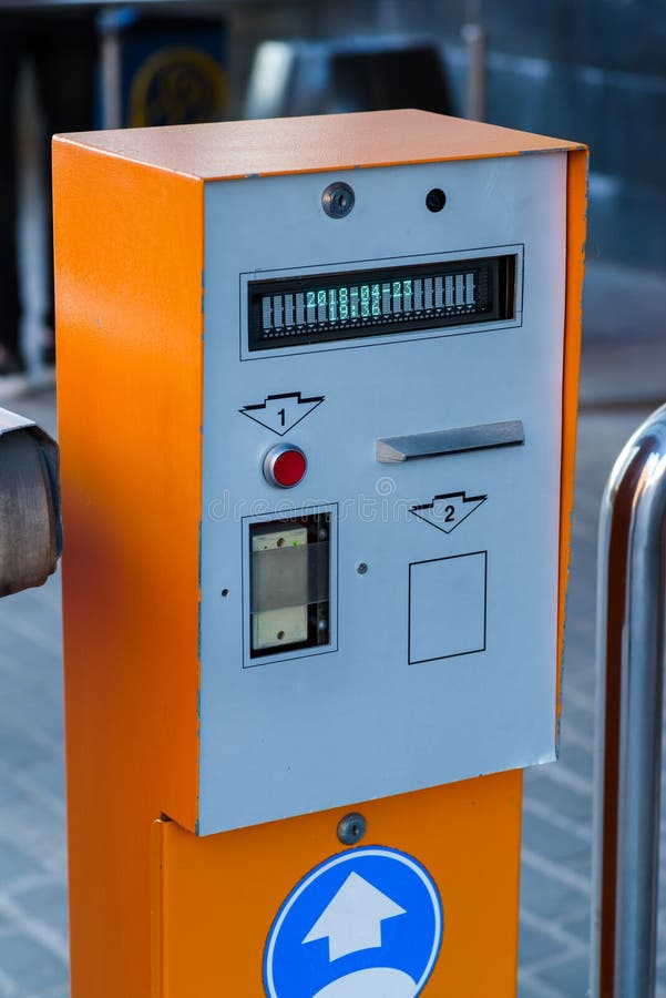 Machine for Payment for Parking with Check and Time Stock Image - Image ...