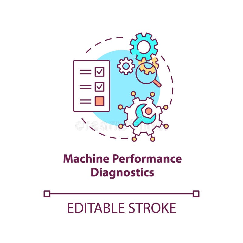 Machine Performance Diagnostics Concept Icon Stock Vector ...