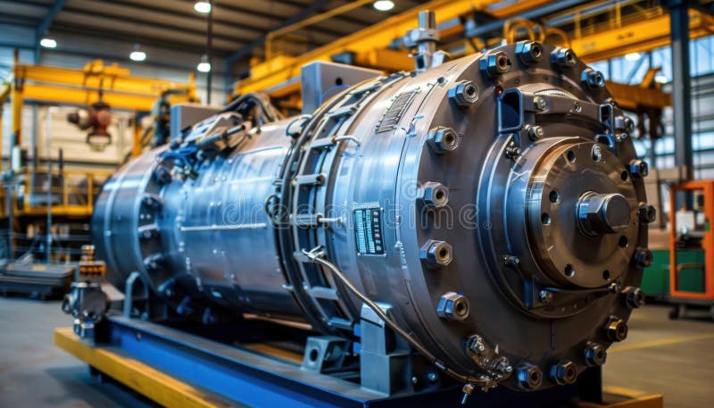 A Machine is Placed on a Factory Table in the Building Stock Image ...