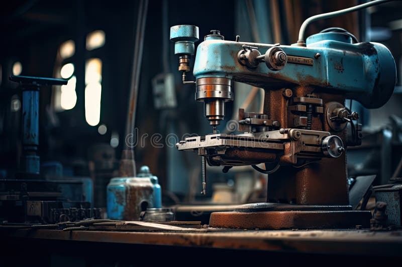 Machine Sitting on a Table stock photo. Image of machine - 306392004
