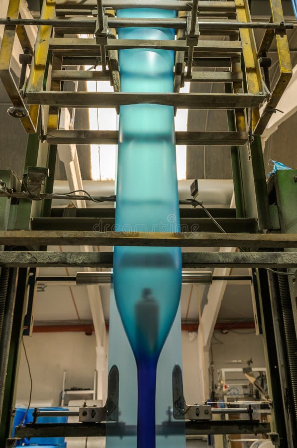 Machine with Polyethylene for the Production of Plastic Bags Stock ...