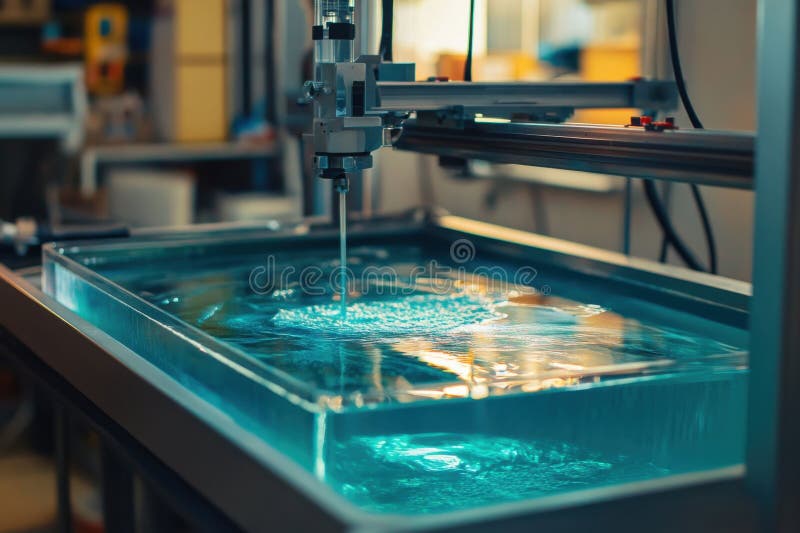 A Machine is Pouring Liquid into a Clear Container Stock Illustration ...