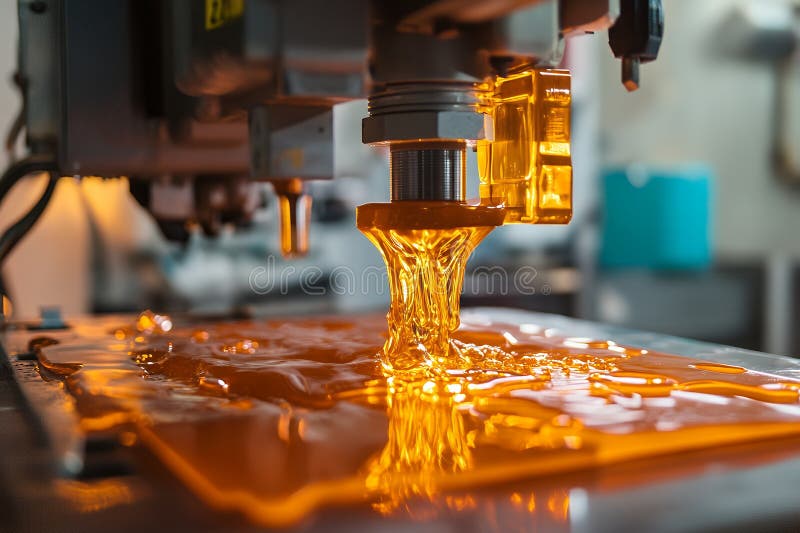 A Machine Pours Liquid in an Industrial Setting, Showcasing the Vibrant ...