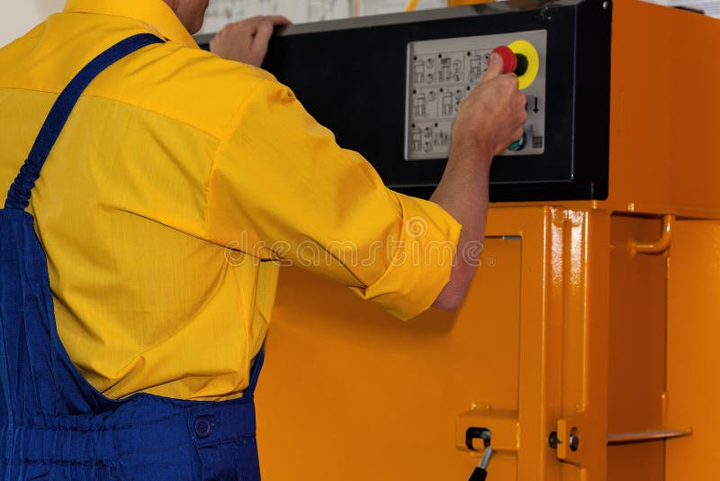 Machine press in factory stock photo. Image of line, stop - 33436164