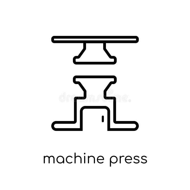 Machine Press Icon from Industry Collection. Stock Vector ...
