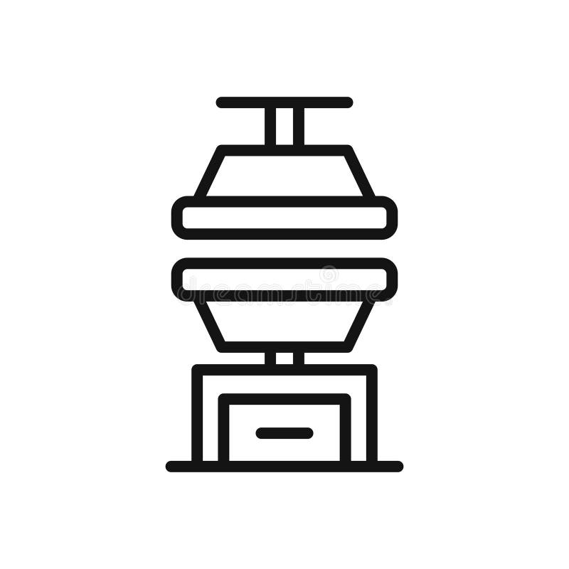 Machine Press Icon Symbol on White Background Stock Vector ...