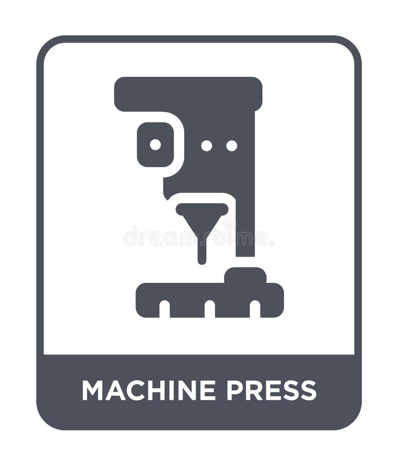 Machine Press Icon in Trendy Design Style. Machine Press Icon Isolated ...