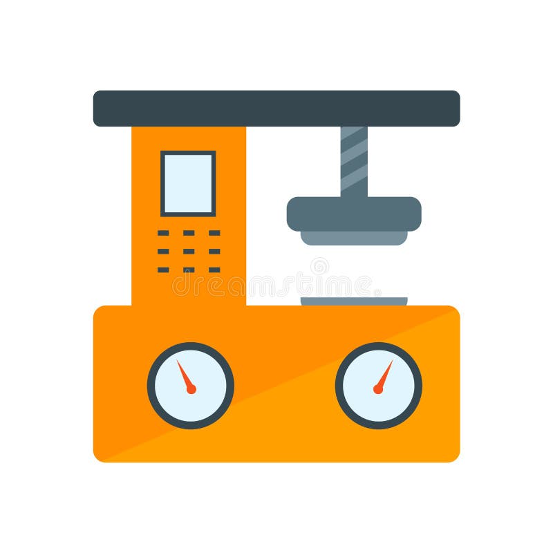 Machine Press Icon Vector Isolated on White Background, Machine Press ...