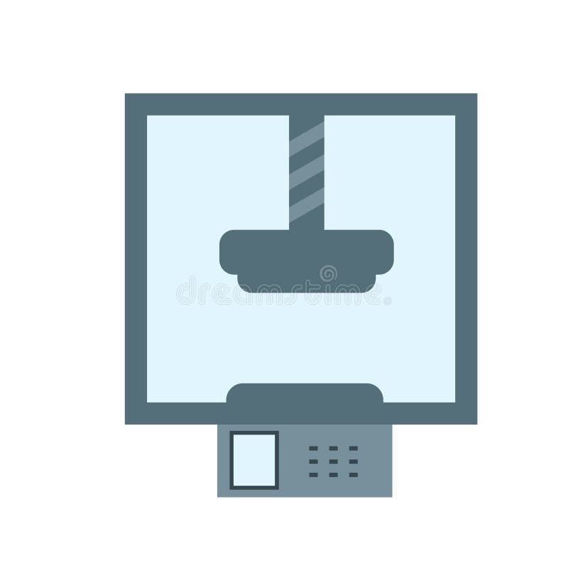 Machine Press Icon Vector Isolated on White Background, Machine Press ...