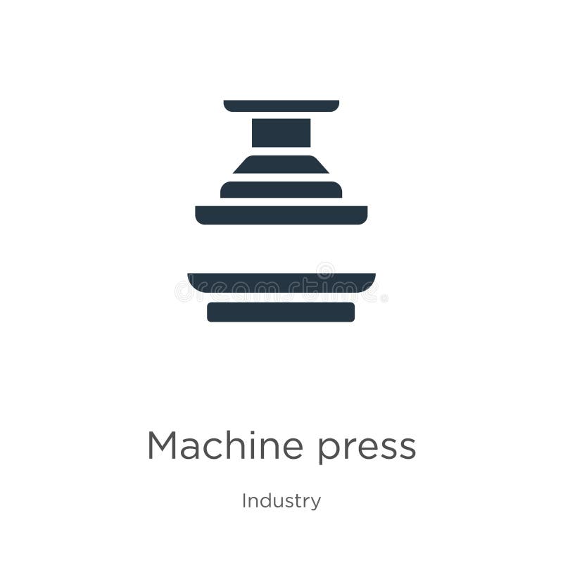Machine Press Icon Vector. Trendy Flat Machine Press Icon from Industry ...