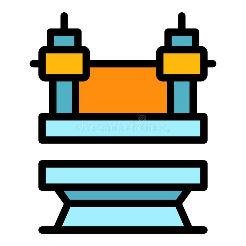 Machine Press Power Icon Color Outline Vector Stock Vector ...