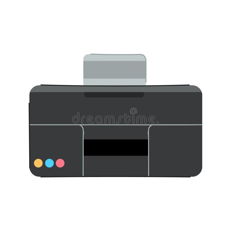 Machine Printer Paper Cartoon Vector Illustration Stock Illustration ...