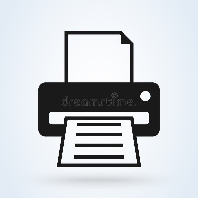Machine Printer Simple Vector Modern Icon Design Illustration Stock ...