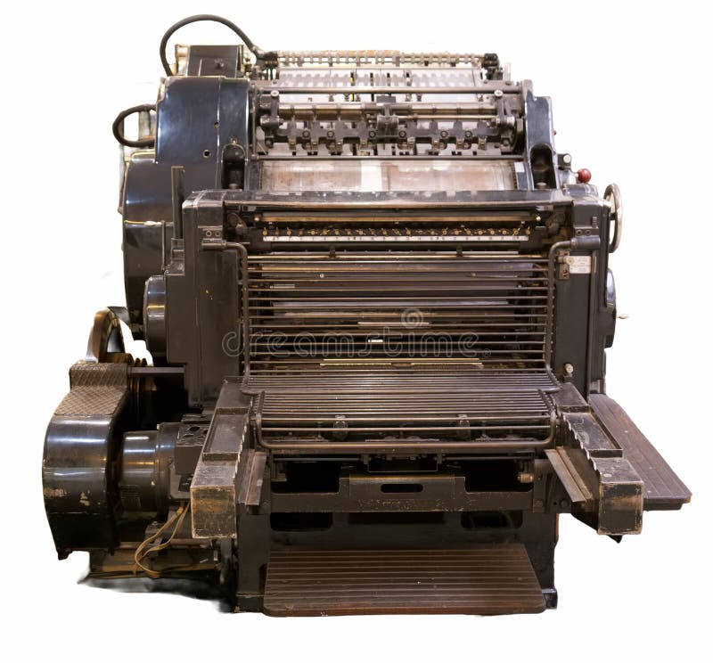 Printing Machine from the Old Era, Historic Printing Technology Stock ...