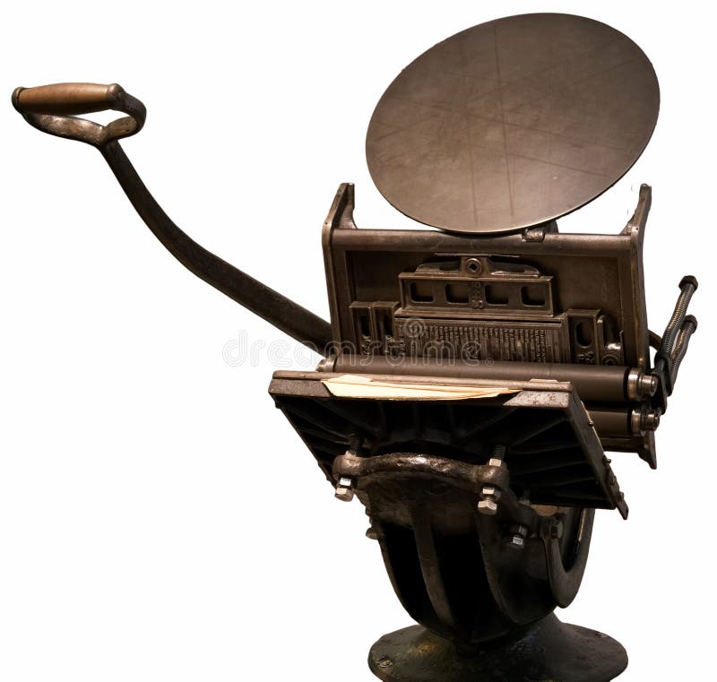 Printing Machine from the Old Era, Historic Printing Technology Stock ...