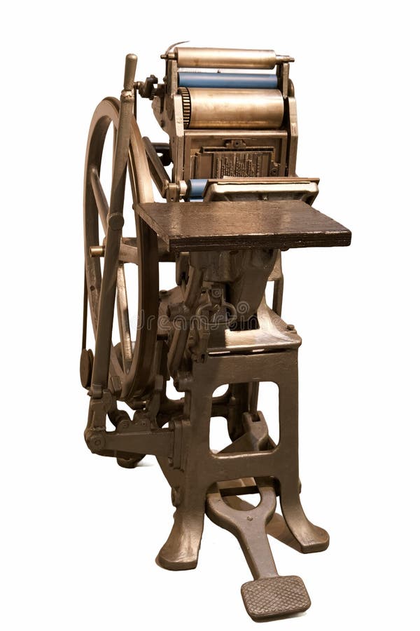 Printing Machine from the Old Era, Historic Printing Technology Stock ...