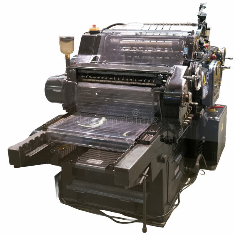 Printing Machine from the Old Era, Historic Printing Technology Stock ...