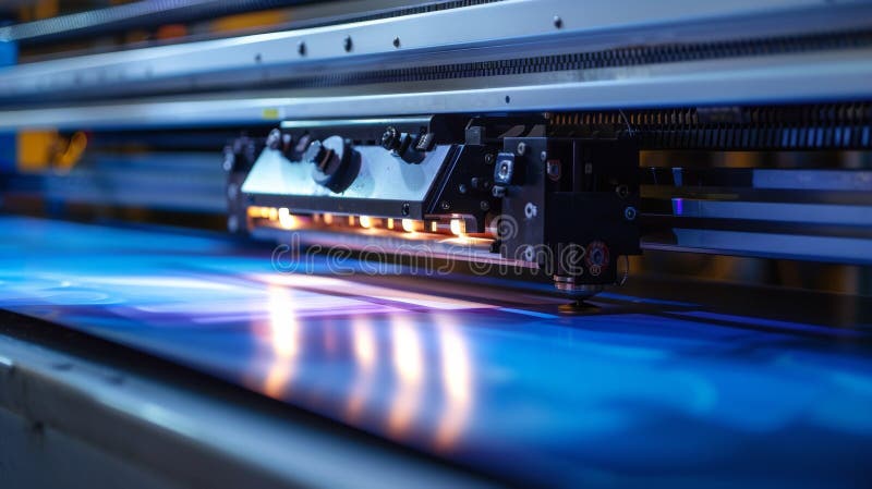 A Machine that is Printing Something on a Table, AI Stock Image - Image ...