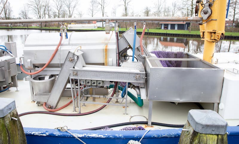 Machine for Processing Fish on a Boat Stock Image - Image of processing ...