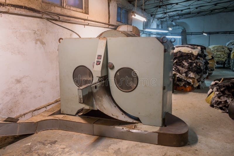 Machine for Processing Leather and Wool Stock Image - Image of ...