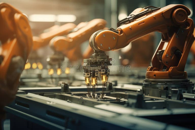 A Machine Processing Materials for Construction or Manufacturing Stock ...