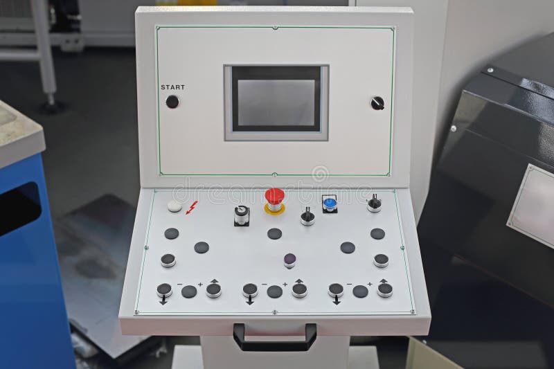 Machine Production Control Unit Stock Image - Image of manufacturing ...