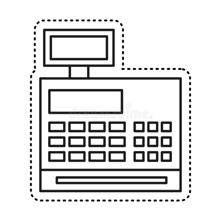 Machine Register Isolated Icon Stock Illustration - Illustration of ...