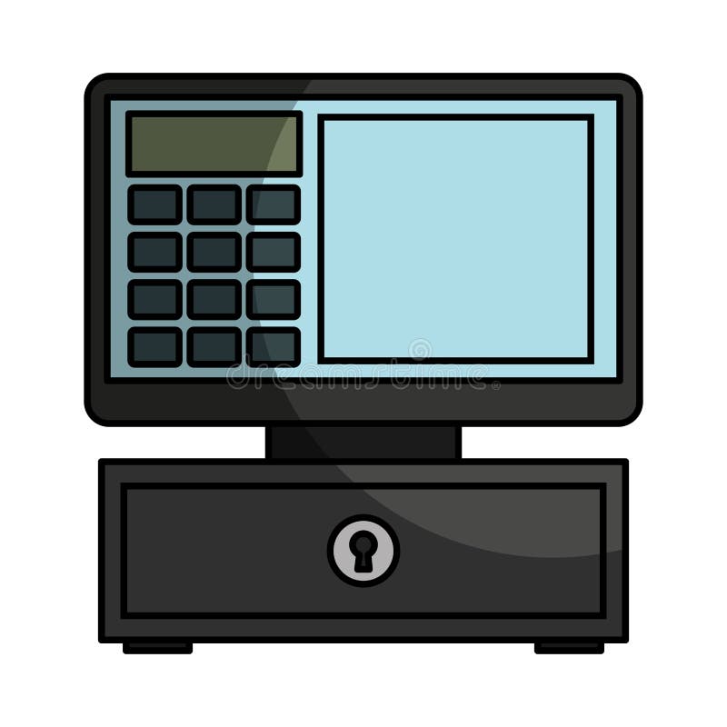 Machine Register Isolated Icon Stock Illustration - Illustration of ...