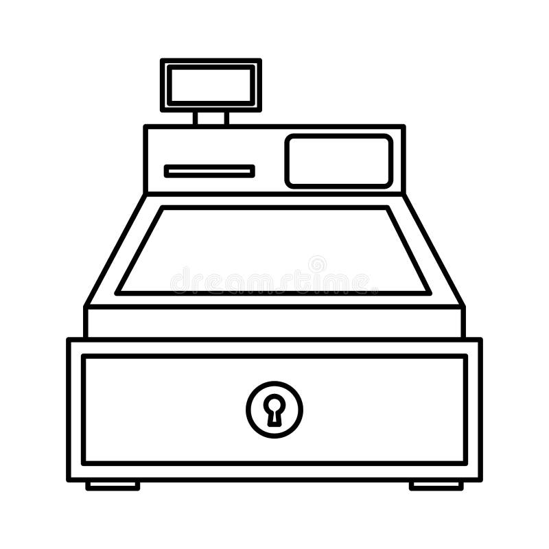 Machine Register Isolated Icon Stock Illustration - Illustration of ...