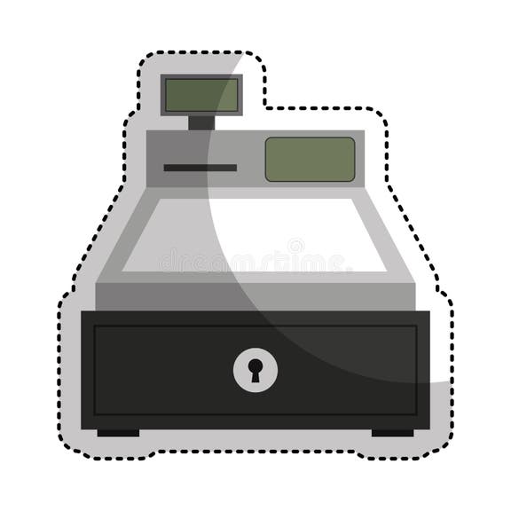 Machine Register Isolated Icon Stock Illustration - Illustration of ...