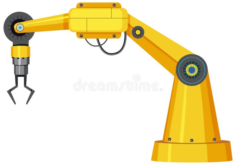Machine Robotic Robot Arm Hand Stock Vector - Illustration of industry ...