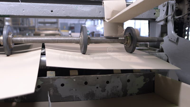 Machine with Rollers for Removing Defects on Cardboard Sheets Stock ...