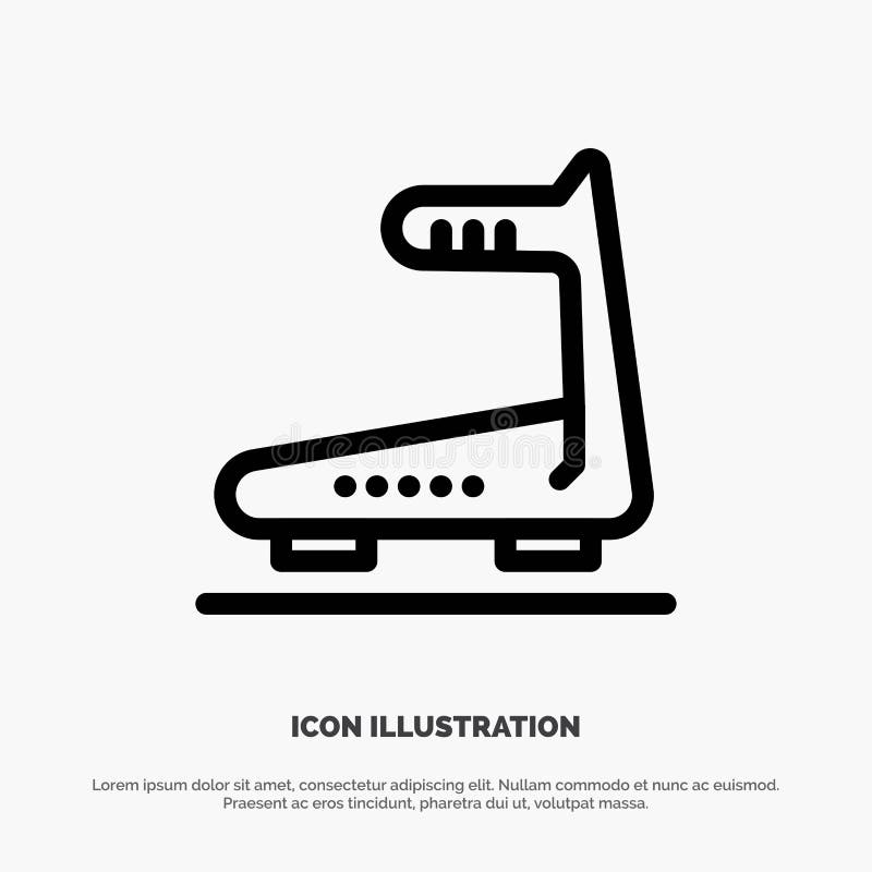 Machine, Running, Track, Treadmill Line Icon Vector Stock Vector ...