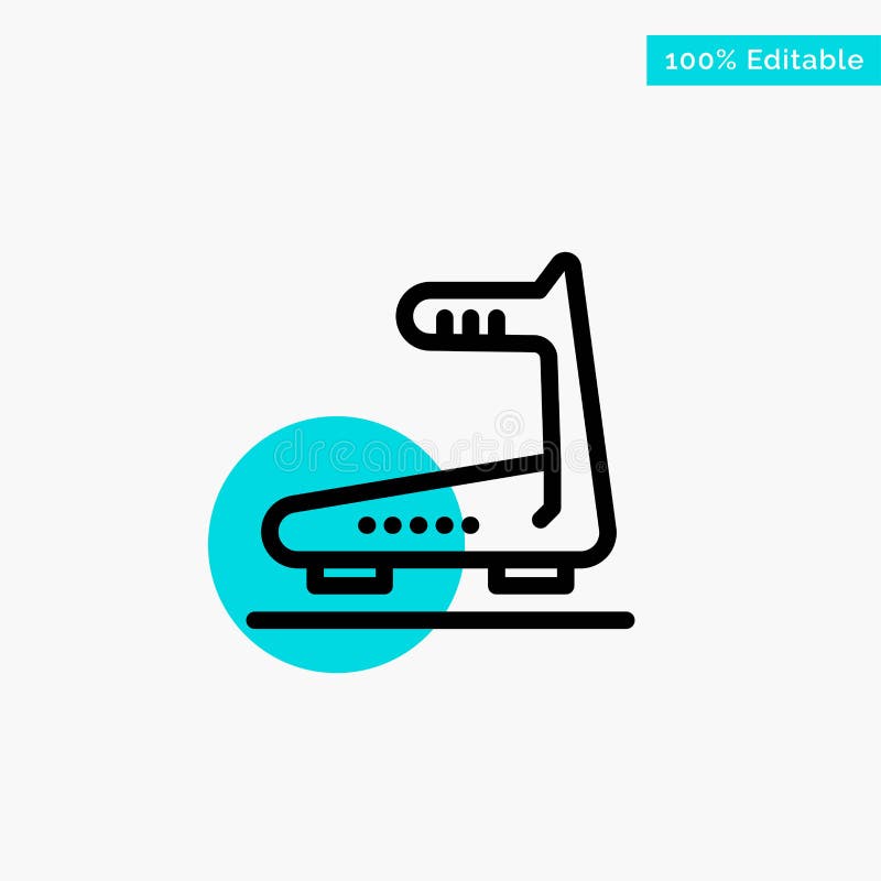 Machine, Running, Track, Treadmill Blue Solid Logo with Place for ...