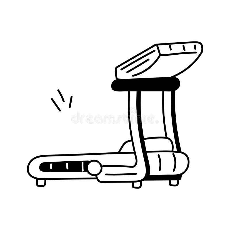 Machine for Running and Walking Workouts Indoors Stock Vector ...