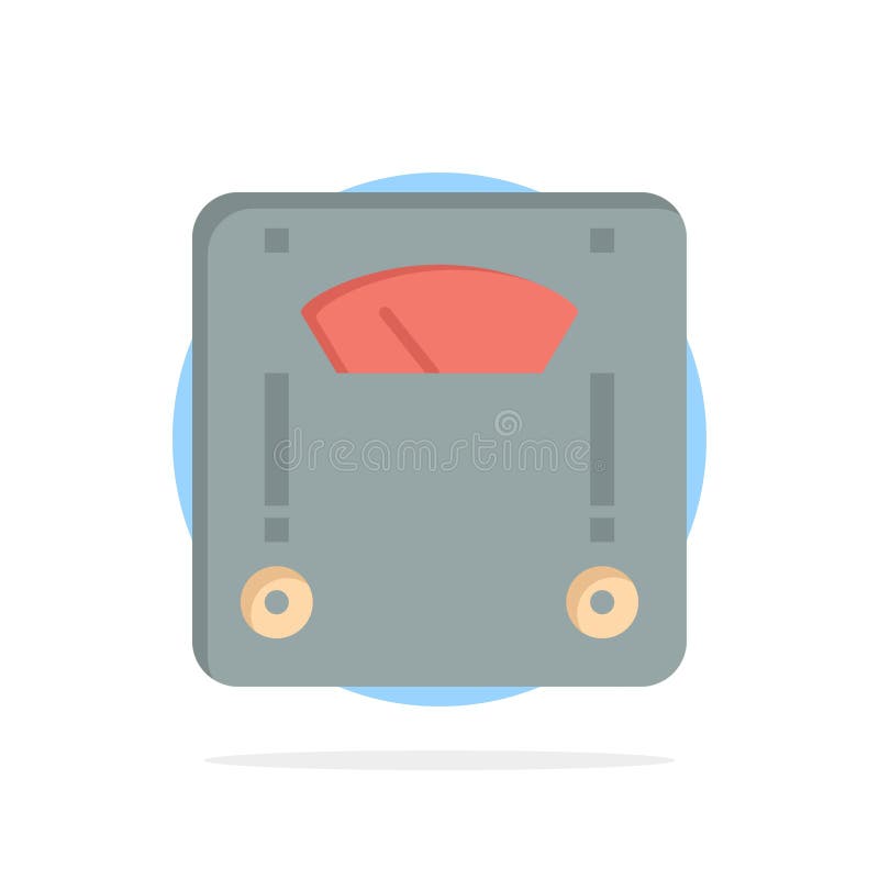 Machine, Scale, Weighing, Weight Abstract Circle Background Flat Color ...