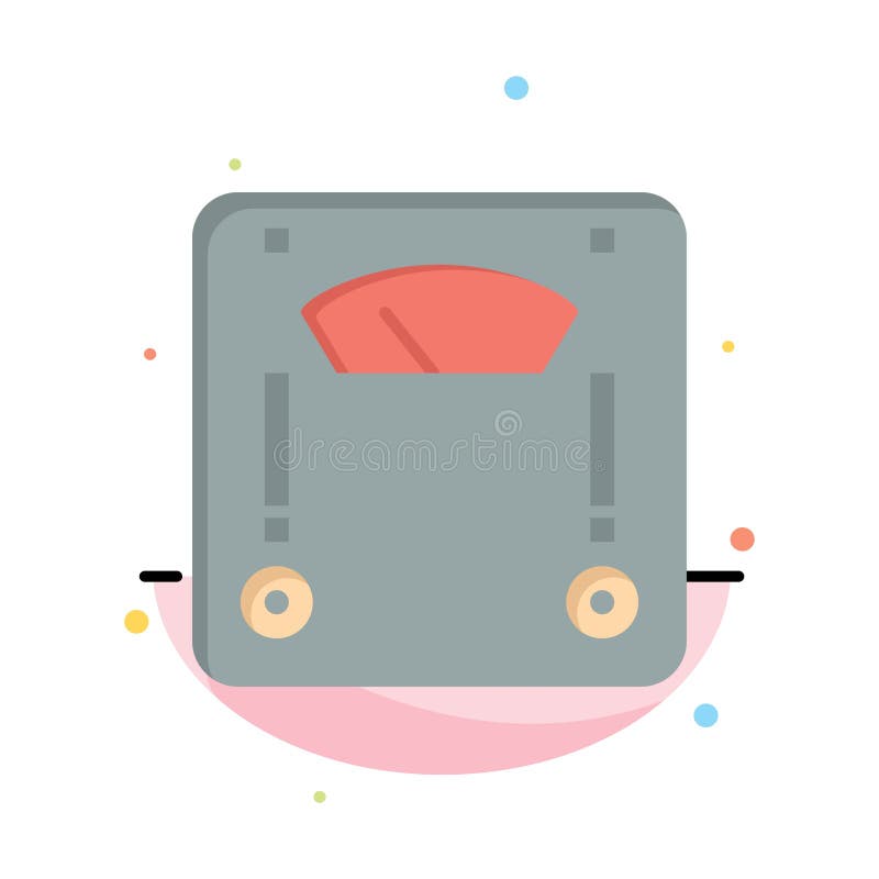 Machine, Scale, Weighing, Weight Abstract Flat Color Icon Template ...