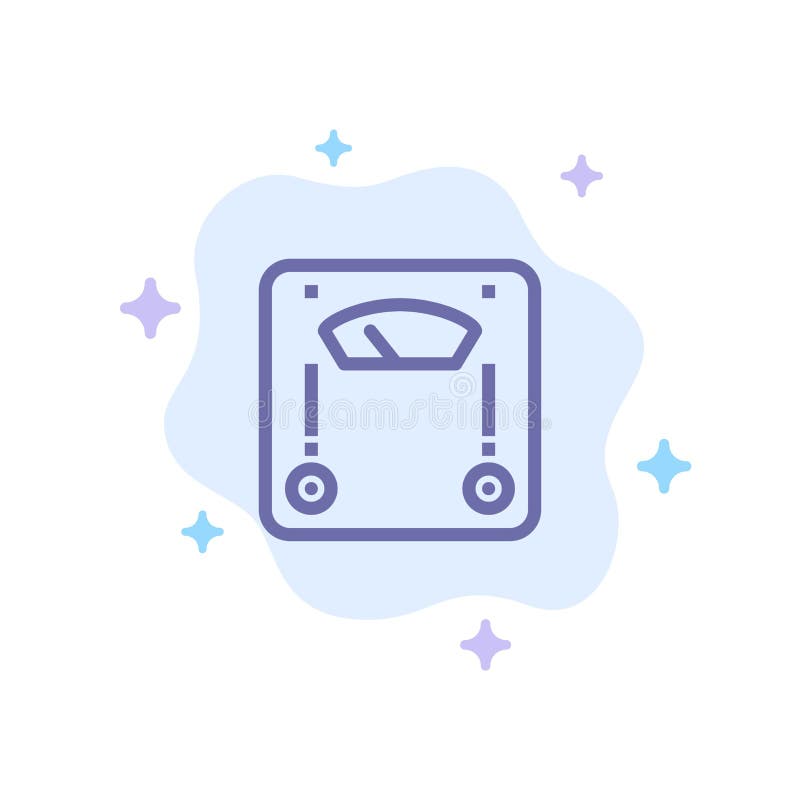 Machine, Scale, Weighing, Weight Blue Icon on Abstract Cloud Background ...